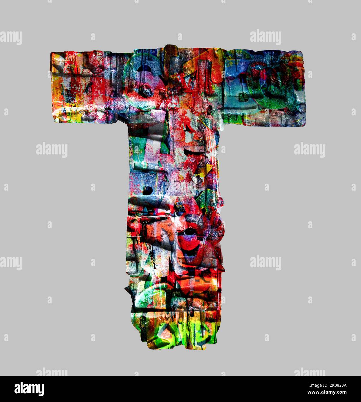 Graffiti metal painted big letter A Stock Photo - Alamy