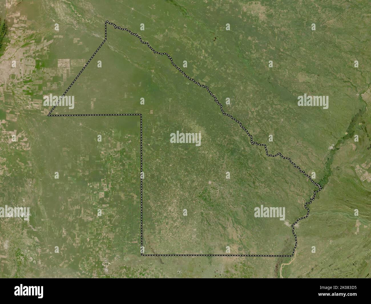 Chaco, province of Argentina. Low resolution satellite map Stock Photo ...