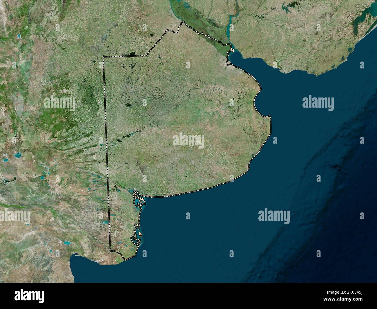 Buenos Aires, province of Argentina. High resolution satellite map ...