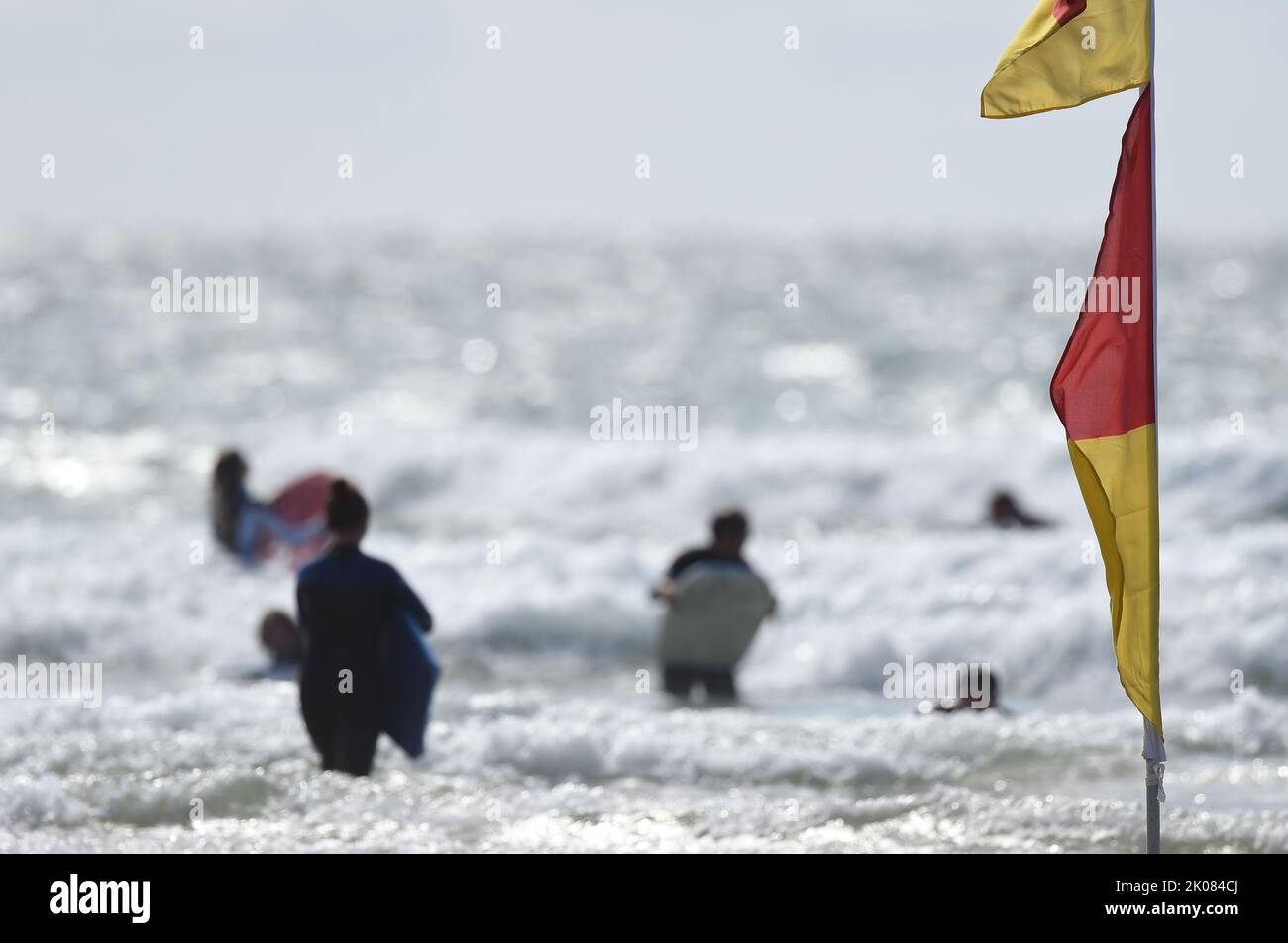 Surfers Lifeguard RNLI flag Stock Photo - Alamy