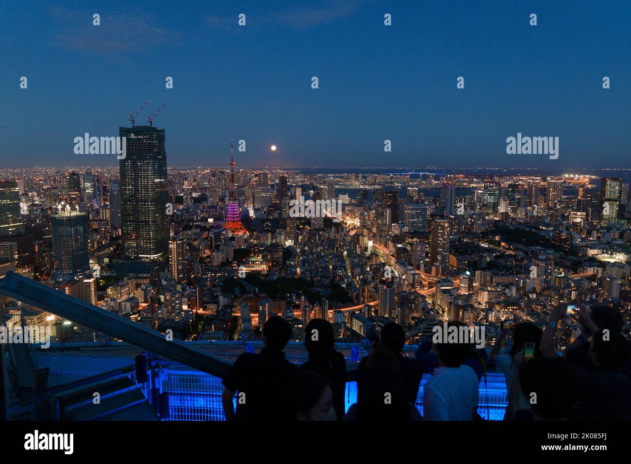 Tokyo tower and moon hi-res stock photography and images - Alamy