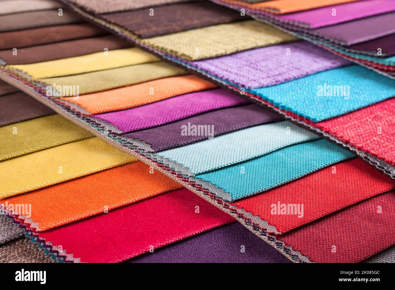 Color samples of the upholstery fabric in the assortment. palette of ...