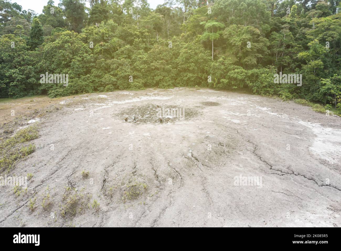 Lipad mud volcano in Tabin wildlife in Lahad Datu Sabah Borneo Malaysia ...