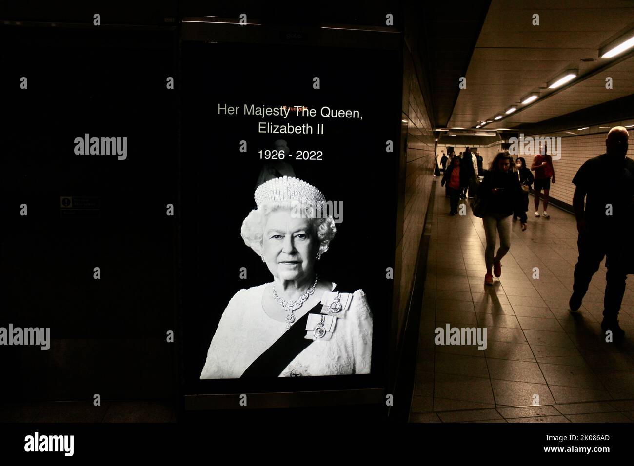 london underground tribute to the queen at victoria station; scenes ...