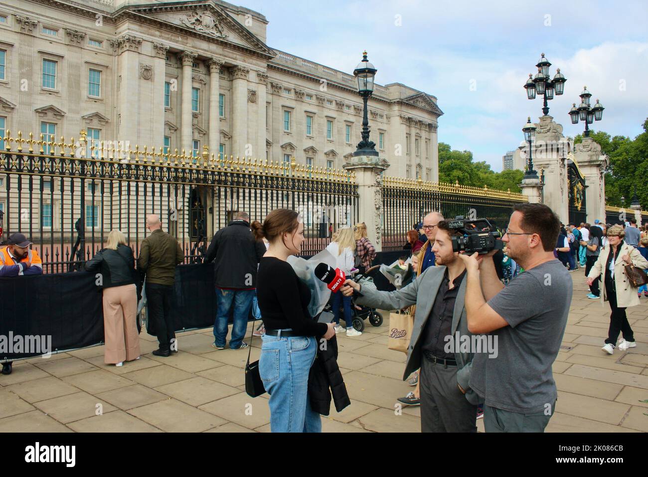 film crew; scenes from central london buckingham palace horseguards ...