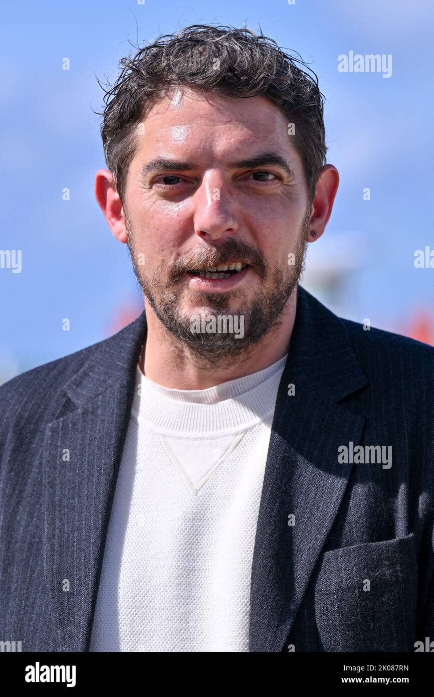 Damien Bonnard attends the photocall of the movie La Grande Magie ...