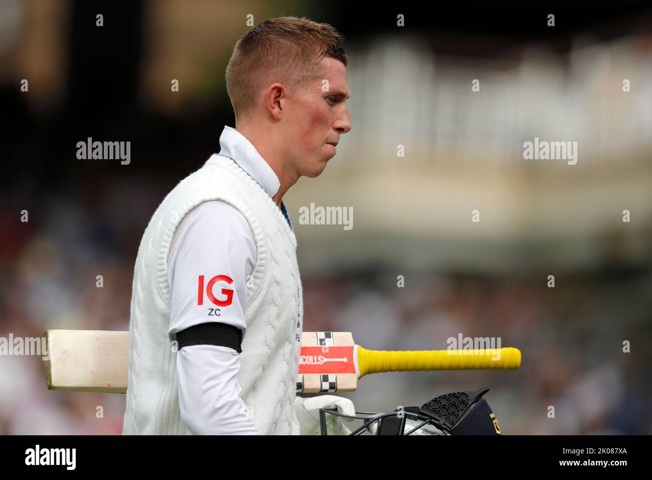 England's Zac Crawley after getting out during the Third LV= Insurance ...