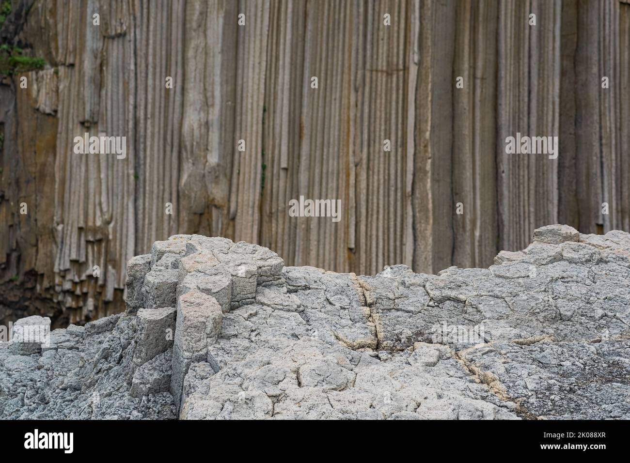 natural background, volcanic columnar jointed basalt Stock Photo - Alamy