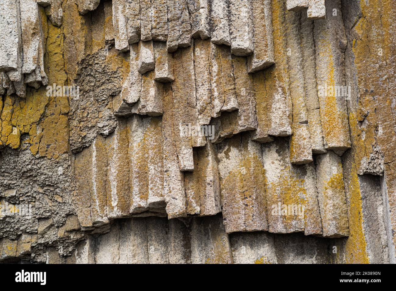 natural background, rock fragment from volcanic lava columns Stock ...