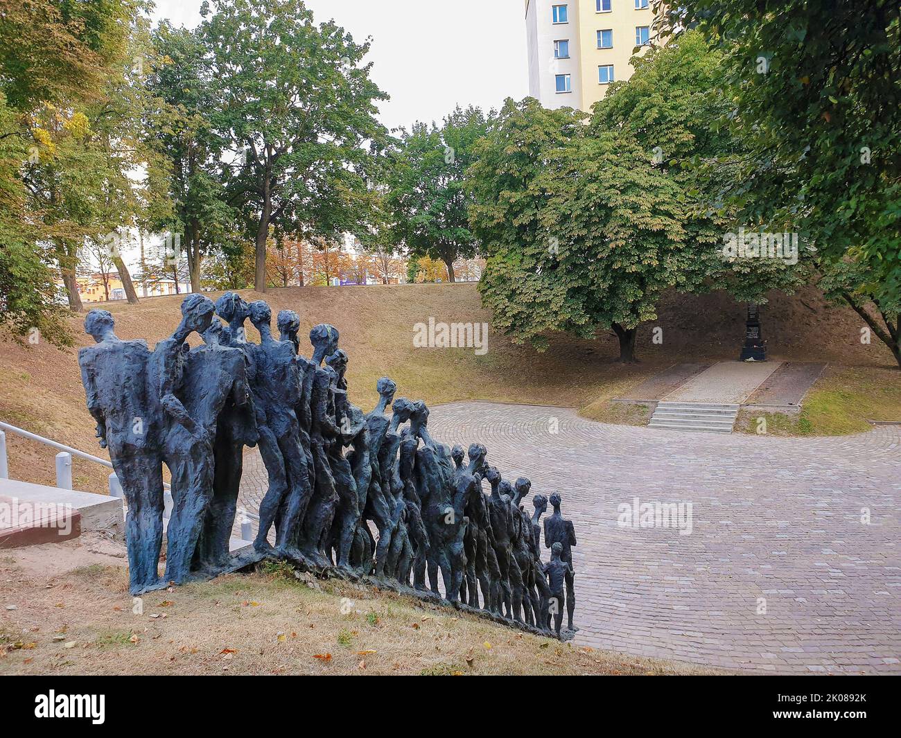 09-07-2022 Minsk, Belarusj. The Pit Memorial is located on Melnikaite ...