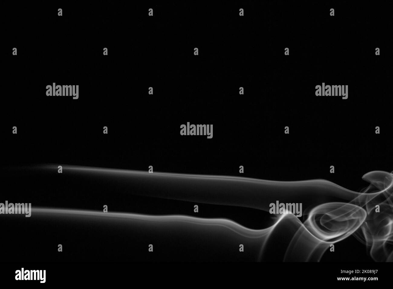 Smoke steam set on black color background Stock Photo - Alamy