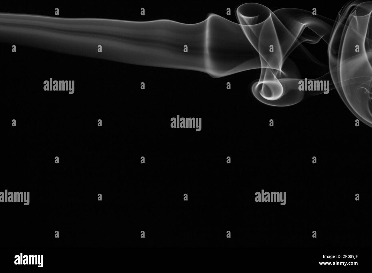 Smoke steam set on black color background Stock Photo - Alamy