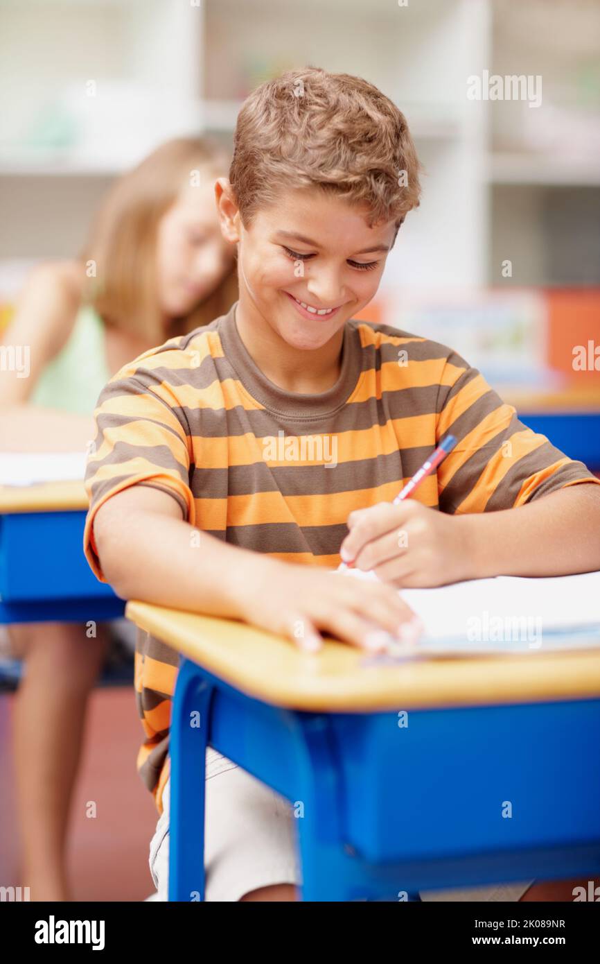 Confused Child In Classroom