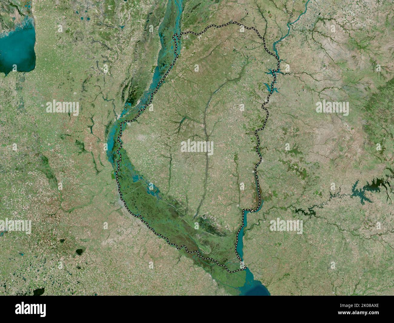 Entre Rios, province of Argentina. High resolution satellite map Stock ...