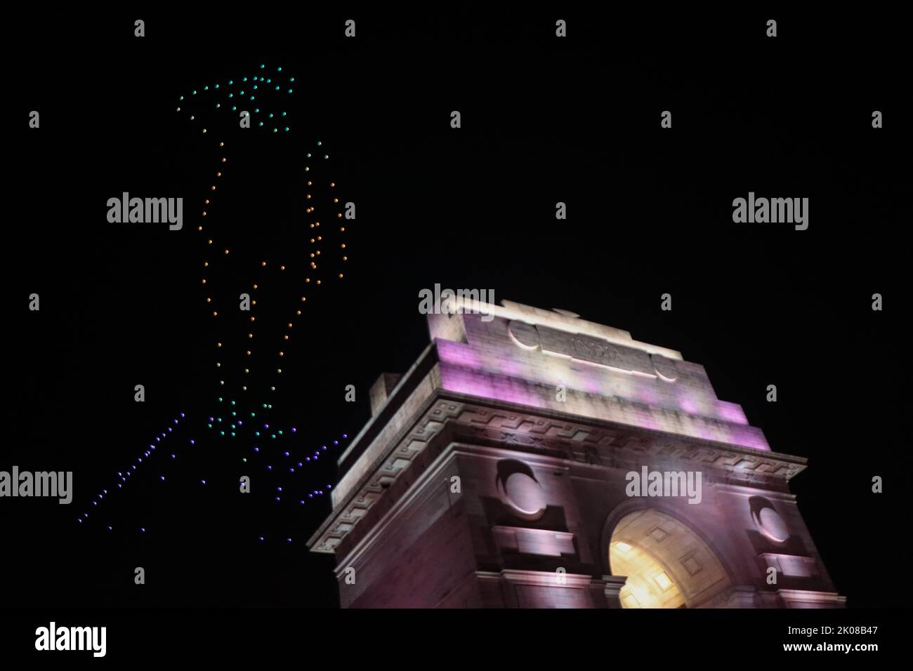 India gate lights night new hi-res stock photography and images - Alamy
