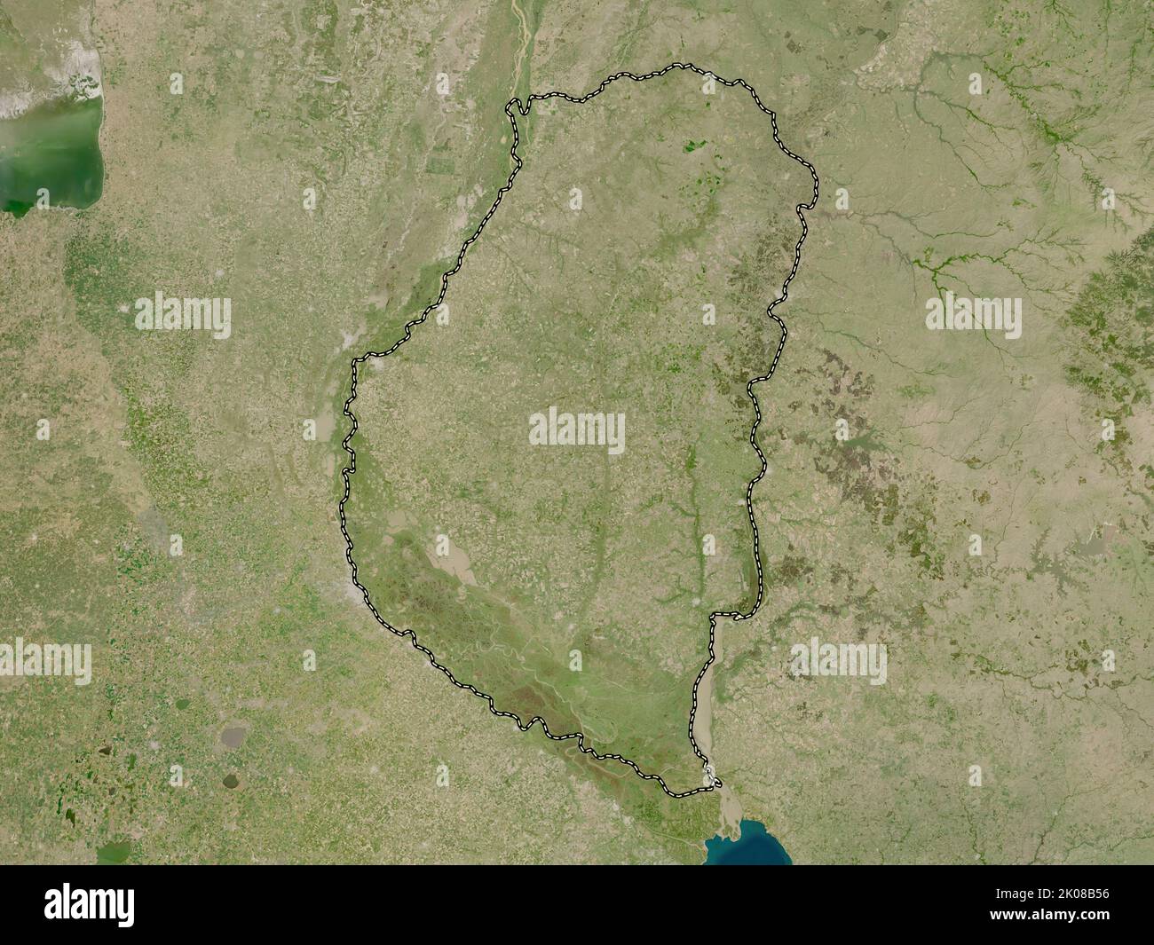 Entre Rios, province of Argentina. Low resolution satellite map Stock ...