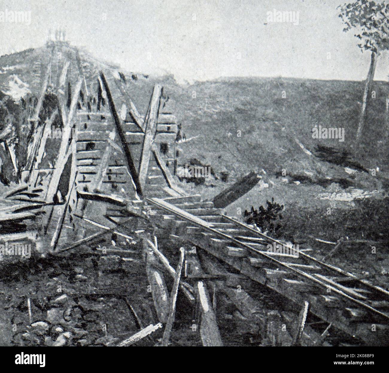 Track and bridge destroyed on the Virginia Central Rail Road during the ...