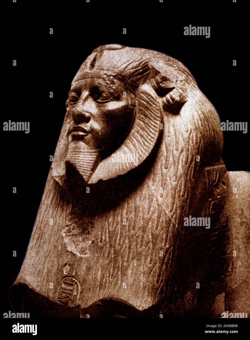 Head of Amenemhet III, from a Sphinx found at Tanis. Amenemhat III ...