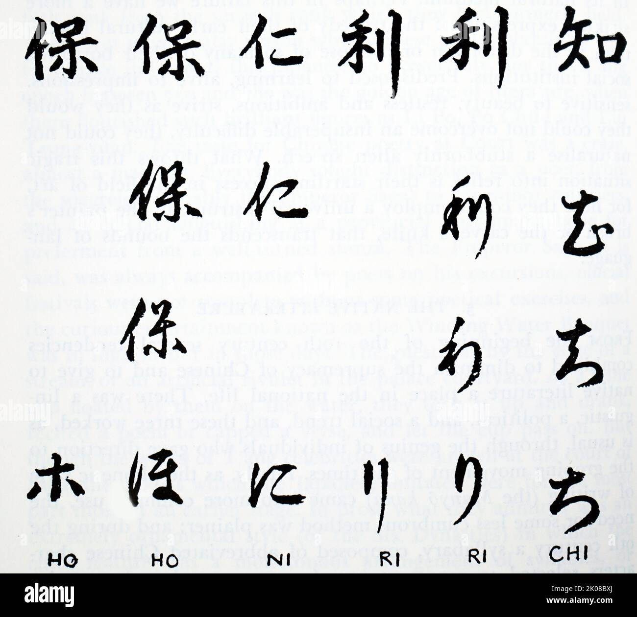 Diagram to show the development of the Kana syllabary. The term kana ...