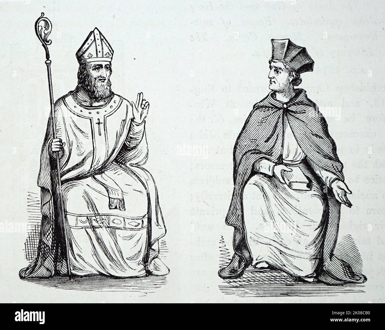 An archbishop and cardinal legate in the dress of the 13th century ...