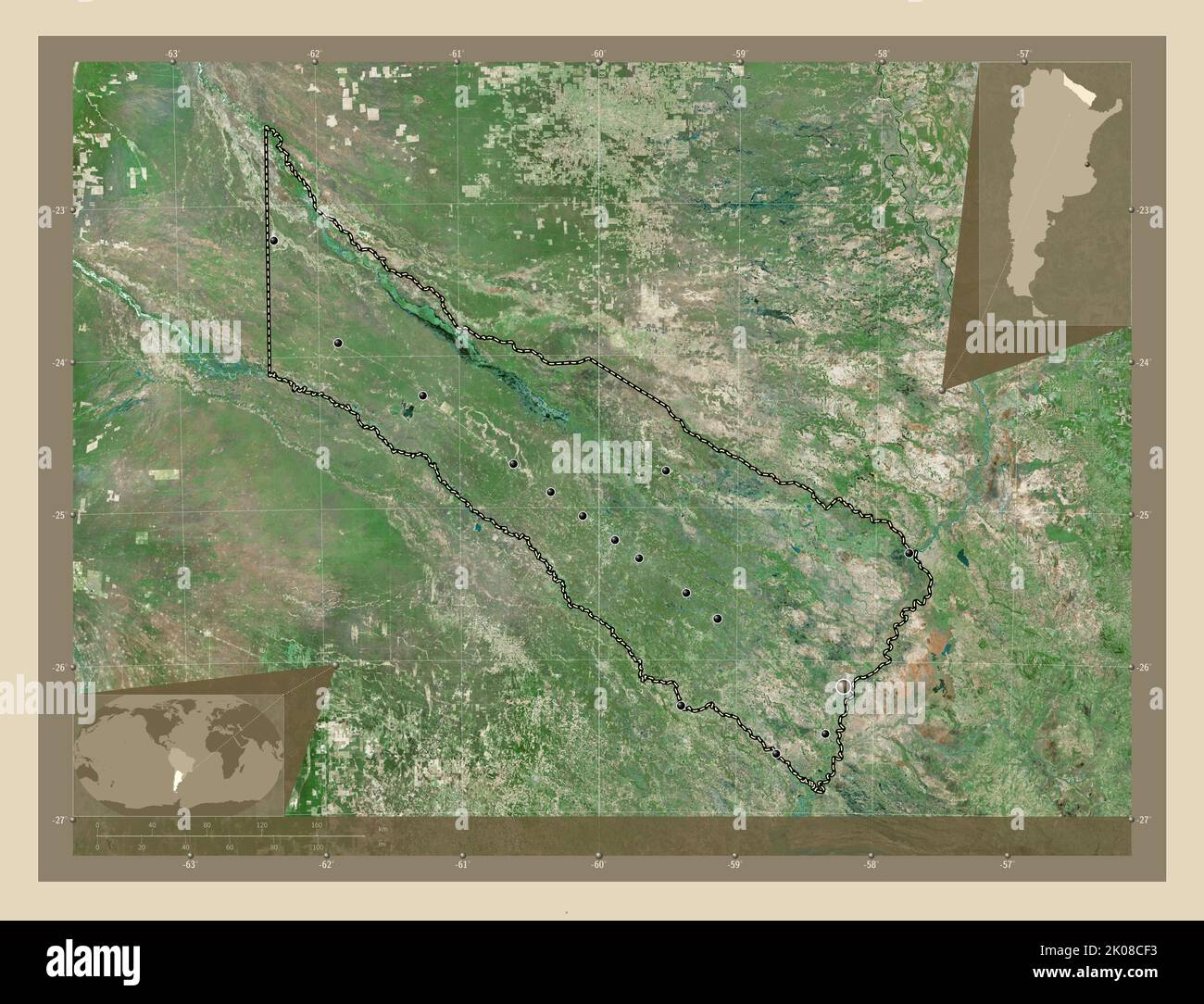 Formosa, province of Argentina. High resolution satellite map ...