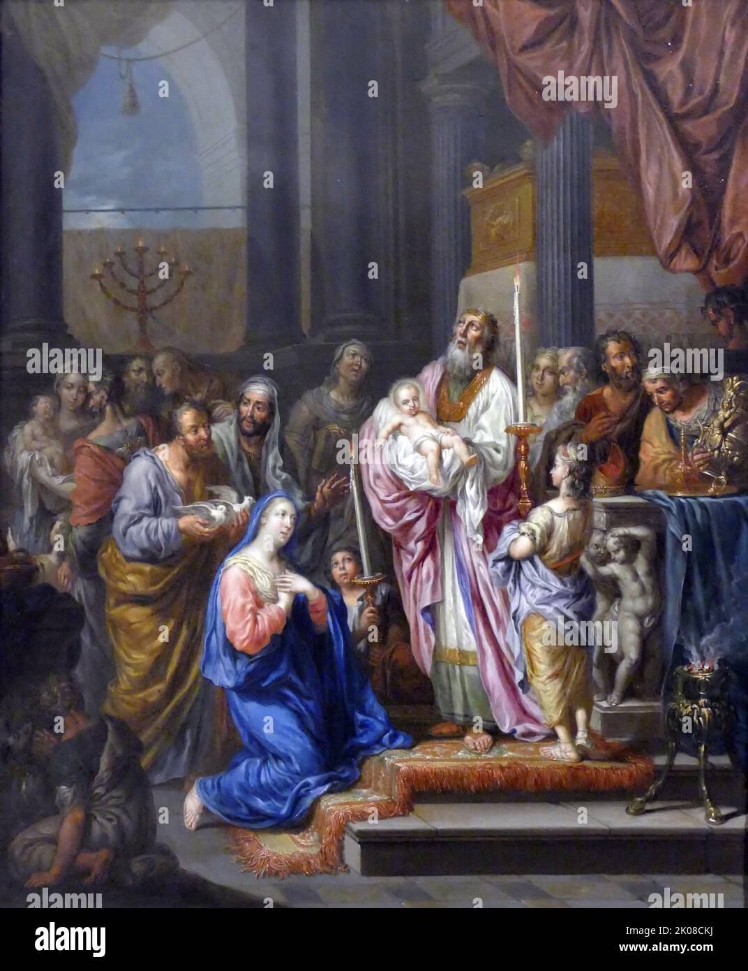 Offering at the temple, 1758 by Franz Christoph Janneck (3 October 1703 ...