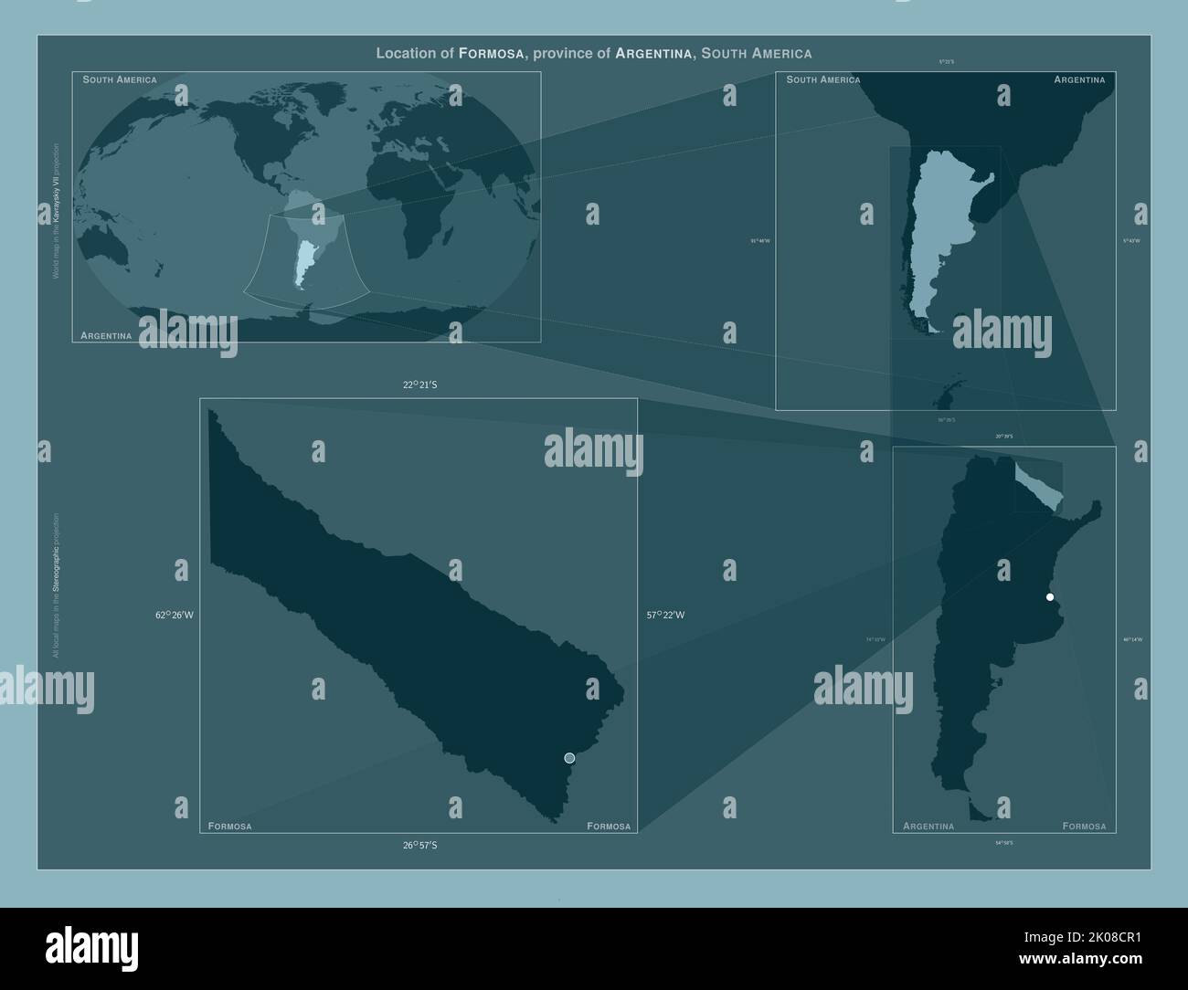 Formosa, province of Argentina. Diagram showing the location of the ...