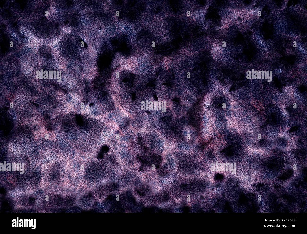 Abstract dark purple watercolor horizontal background with spots ...