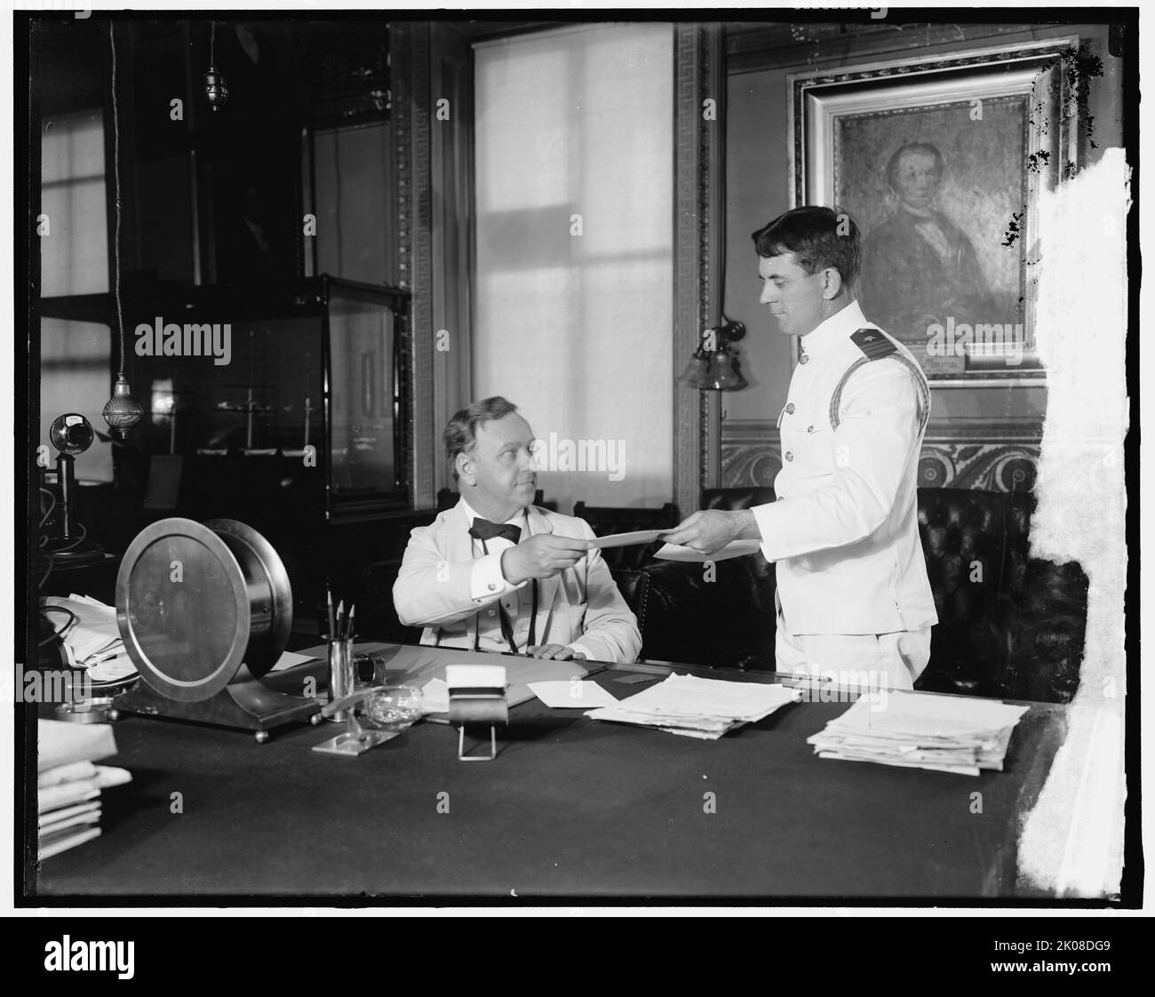 Secretary Daniels and aide, between 1910 and 1920. American newspaper ...