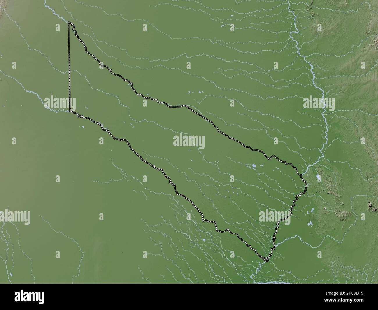 Formosa, province of Argentina. Elevation map colored in wiki style ...