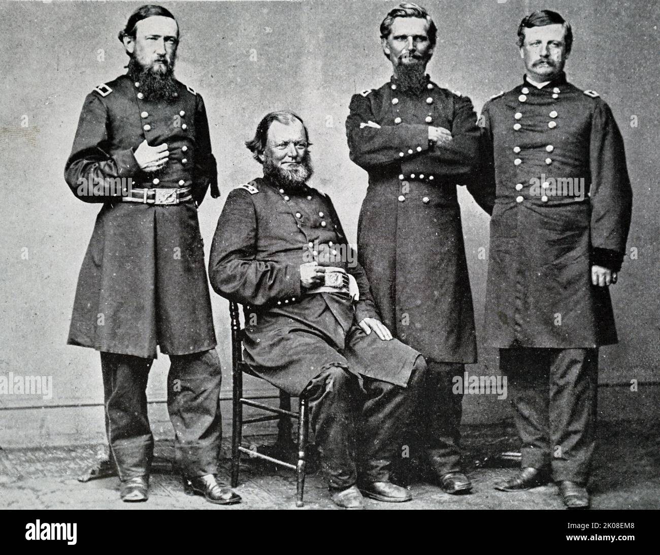 Generals Benj. Harrison, W. T. Ward, Don Dustin and Cogswall during the ...