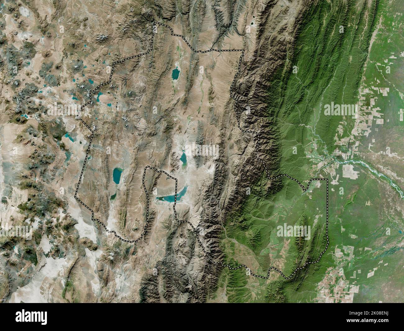 Jujuy, province of Argentina. High resolution satellite map Stock Photo ...
