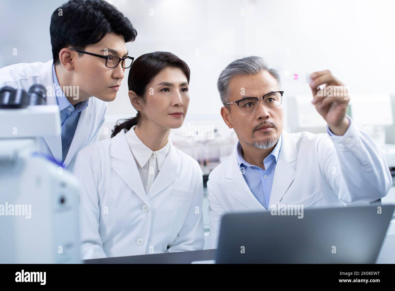 Chinese researchers working in laboratory Stock Photo - Alamy