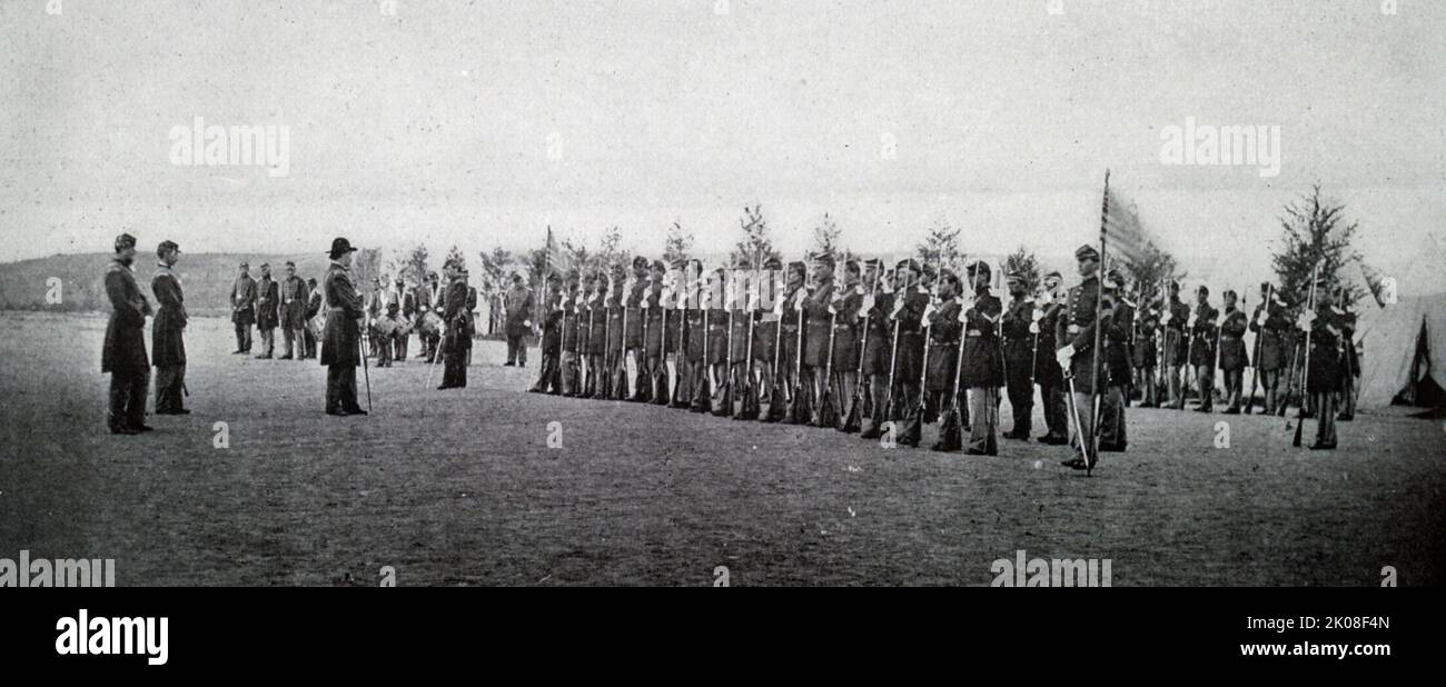 Company drill at South Carolina during the American Civil War. South ...