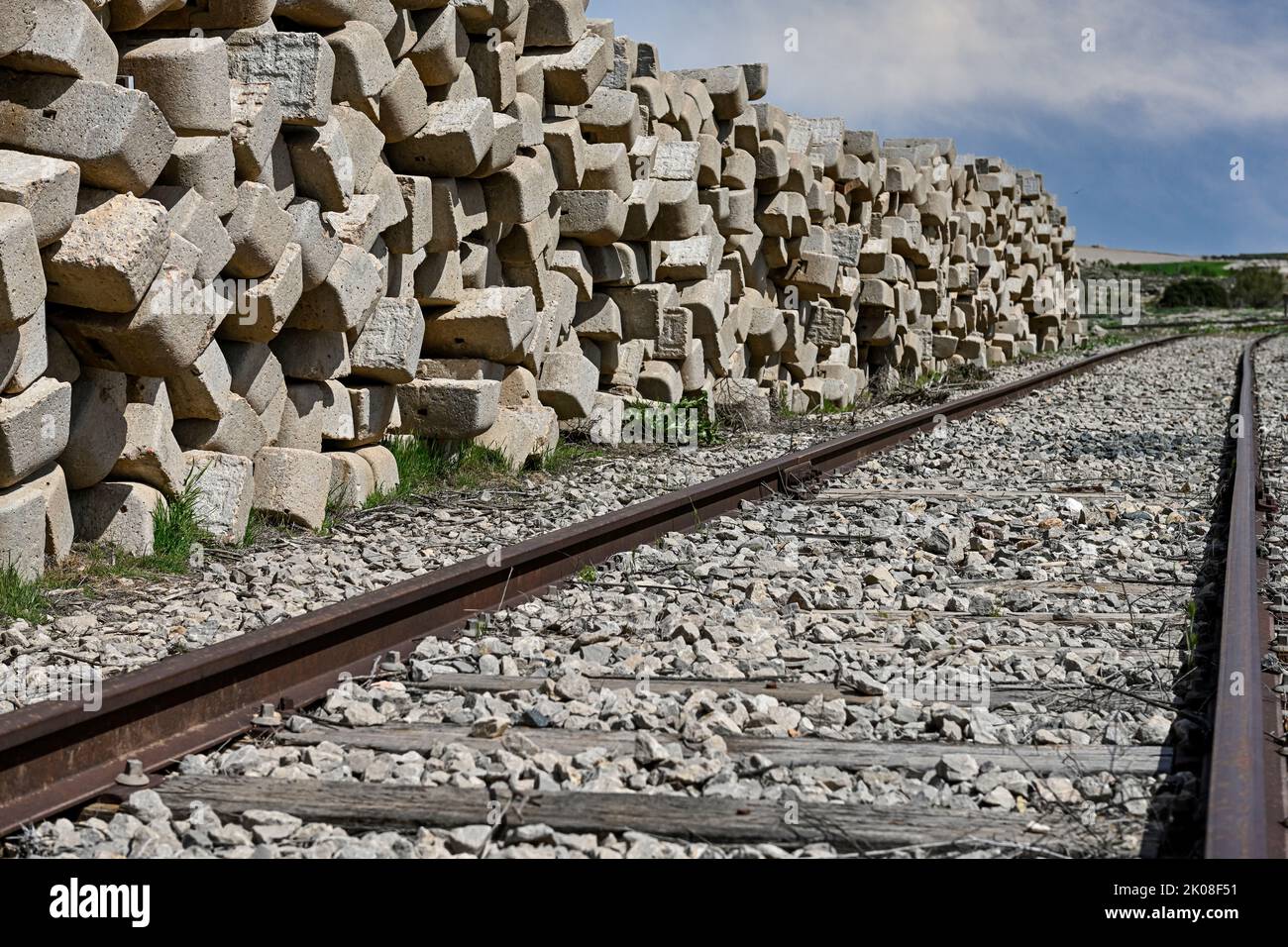 Railway infrastructure in the vicinity of a station Stock Photo - Alamy