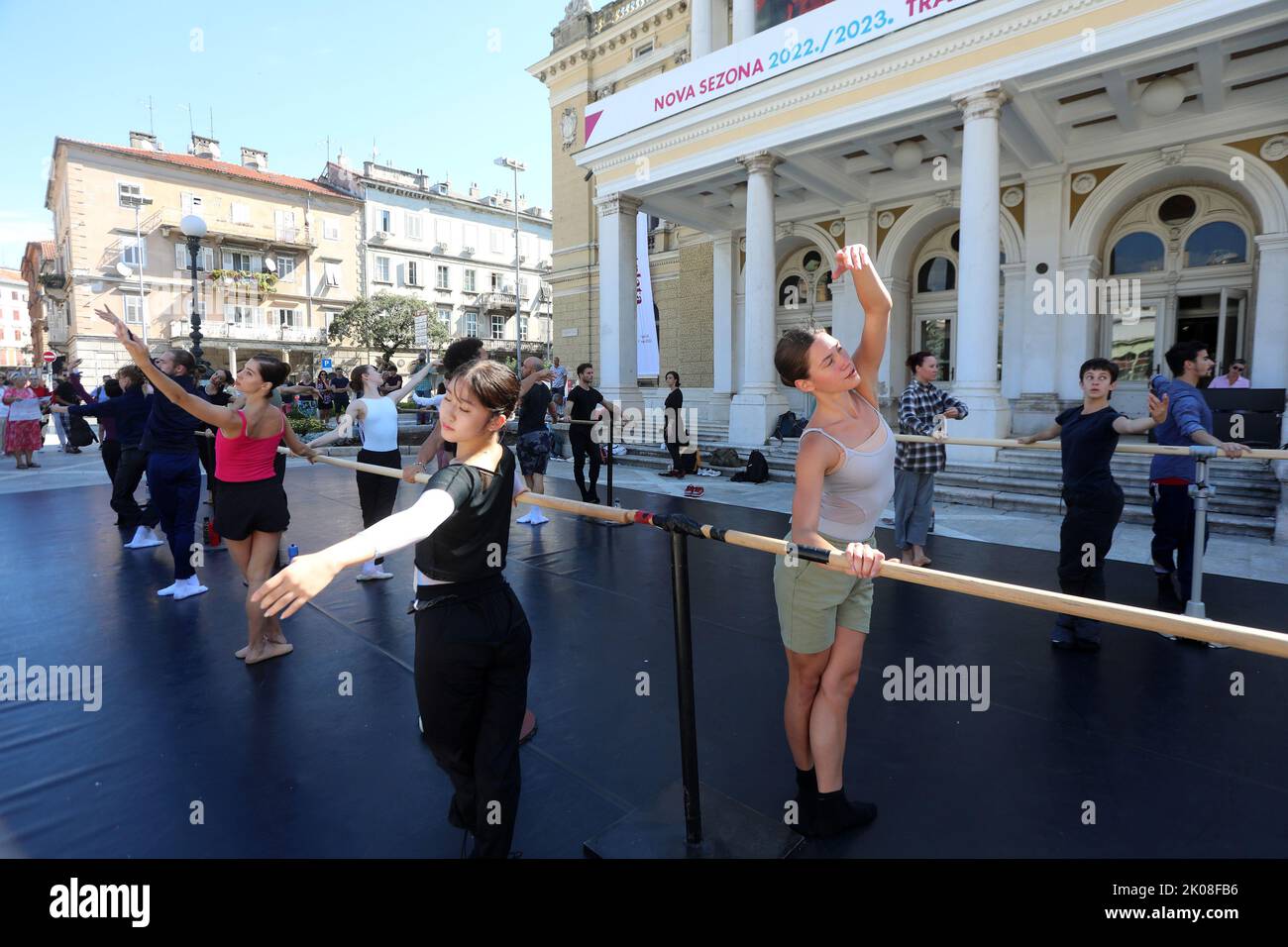 The Ivan pl Zajc Ballet Ensemble held an open-air rehearsal in front of ...