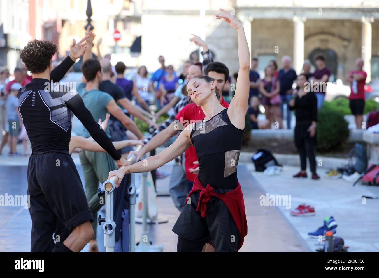 The Ivan pl Zajc Ballet Ensemble held an open-air rehearsal in front of ...