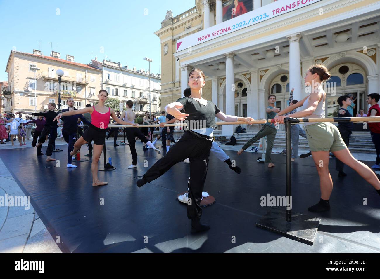 The Ivan pl Zajc Ballet Ensemble held an open-air rehearsal in front of ...