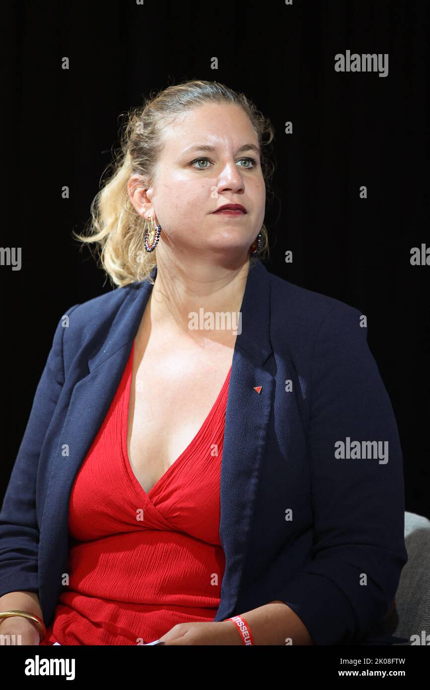 Mathilde Panot during the Fete de l'Humanite 2022 in Plessis-Pate ...