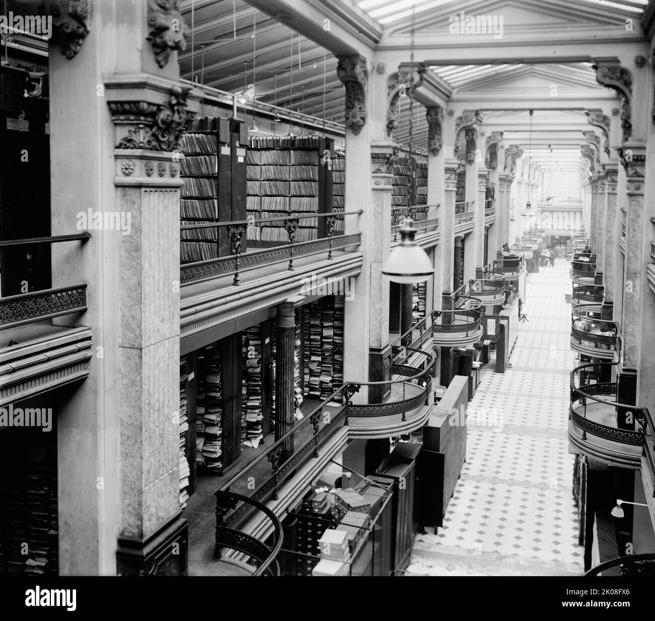 Int. Patent office, between 1910 and 1920. [Interior, USA] Stock Photo ...