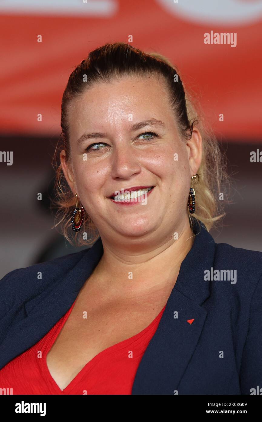 Mathilde Panot during the Fete de l'Humanite 2022 in Plessis-Pate ...
