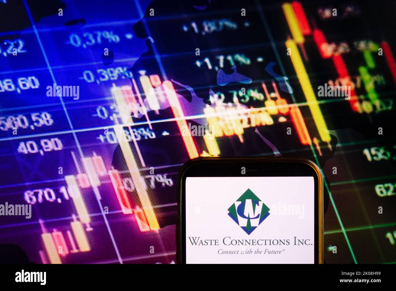 KONSKIE, POLAND - September 10, 2022: Smartphone displaying logo of ...