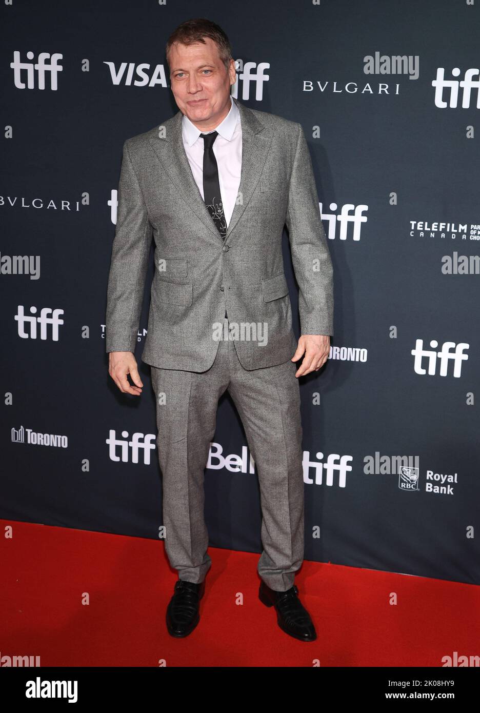 Holt McCallanay arriving to the "Butcher's Crossing" premiere during ...