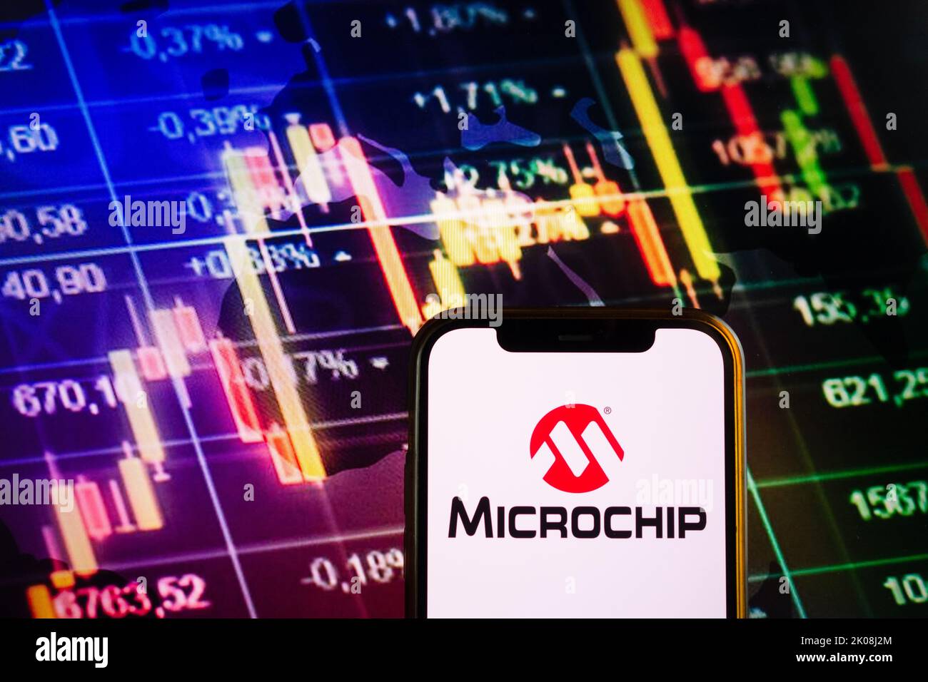 KONSKIE, POLAND - September 10, 2022: Smartphone displaying logo of ...