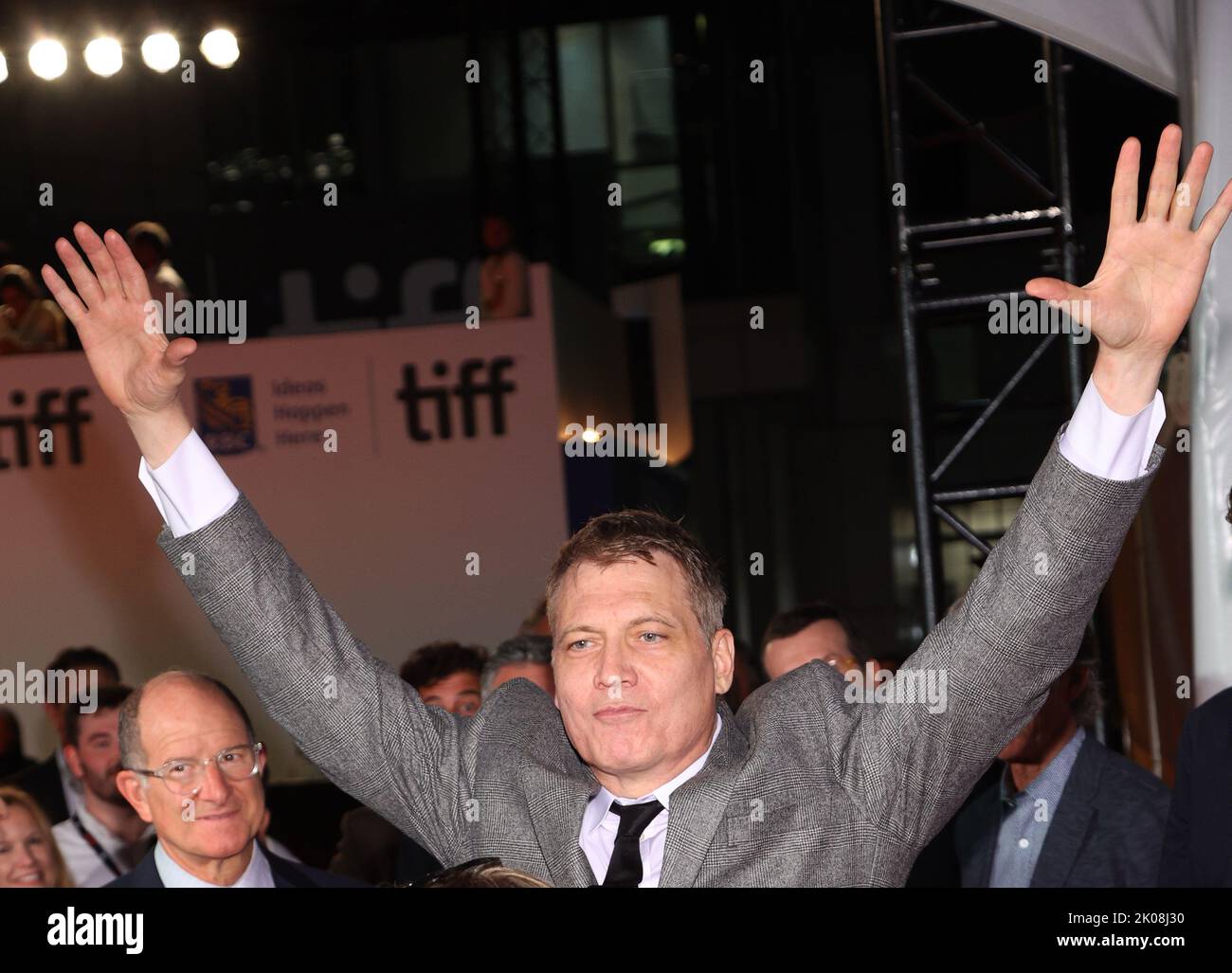 Holt McCallanay arriving to the "Butcher's Crossing" premiere during ...