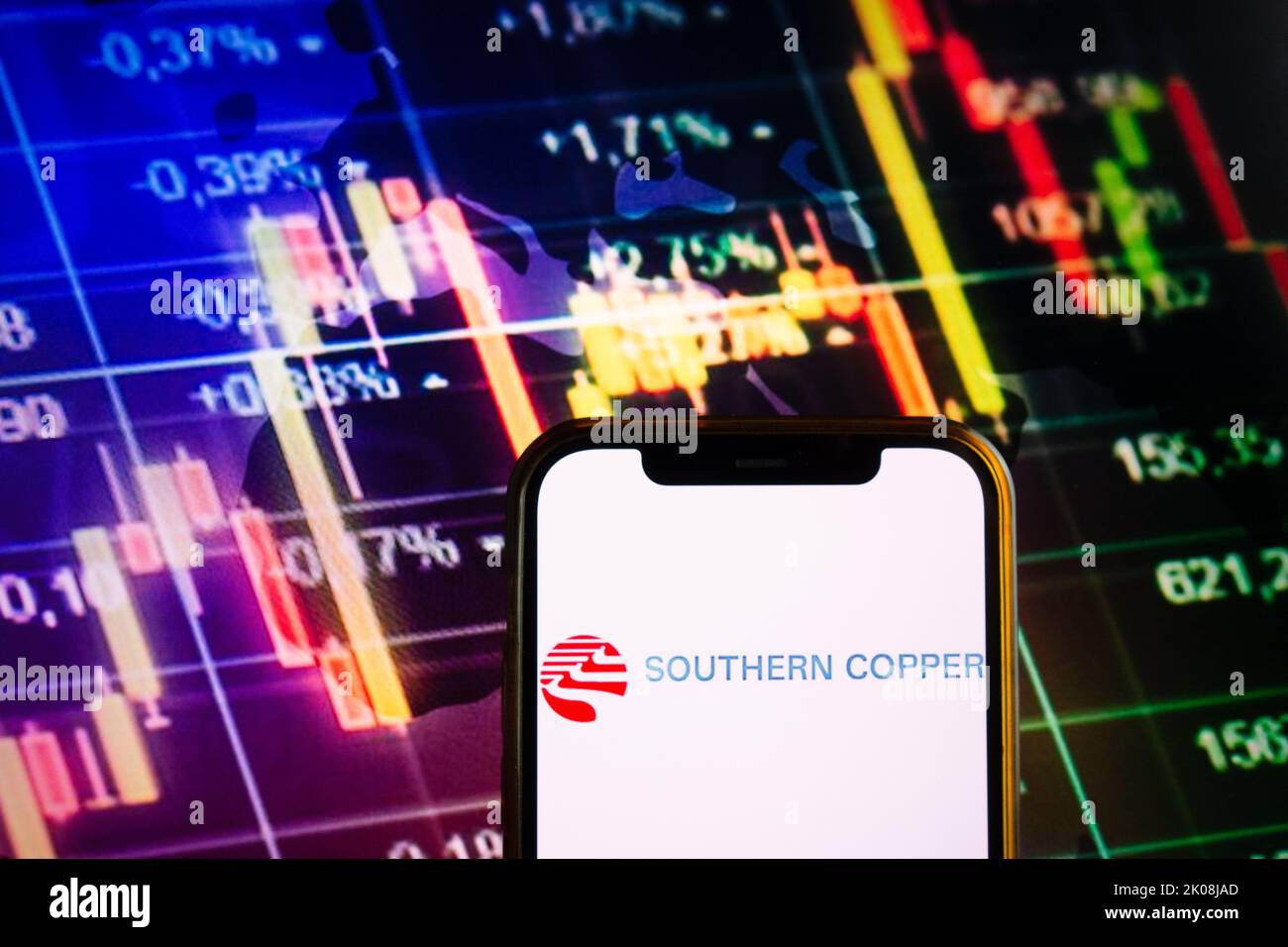 KONSKIE, POLAND - September 10, 2022: Smartphone displaying logo of ...