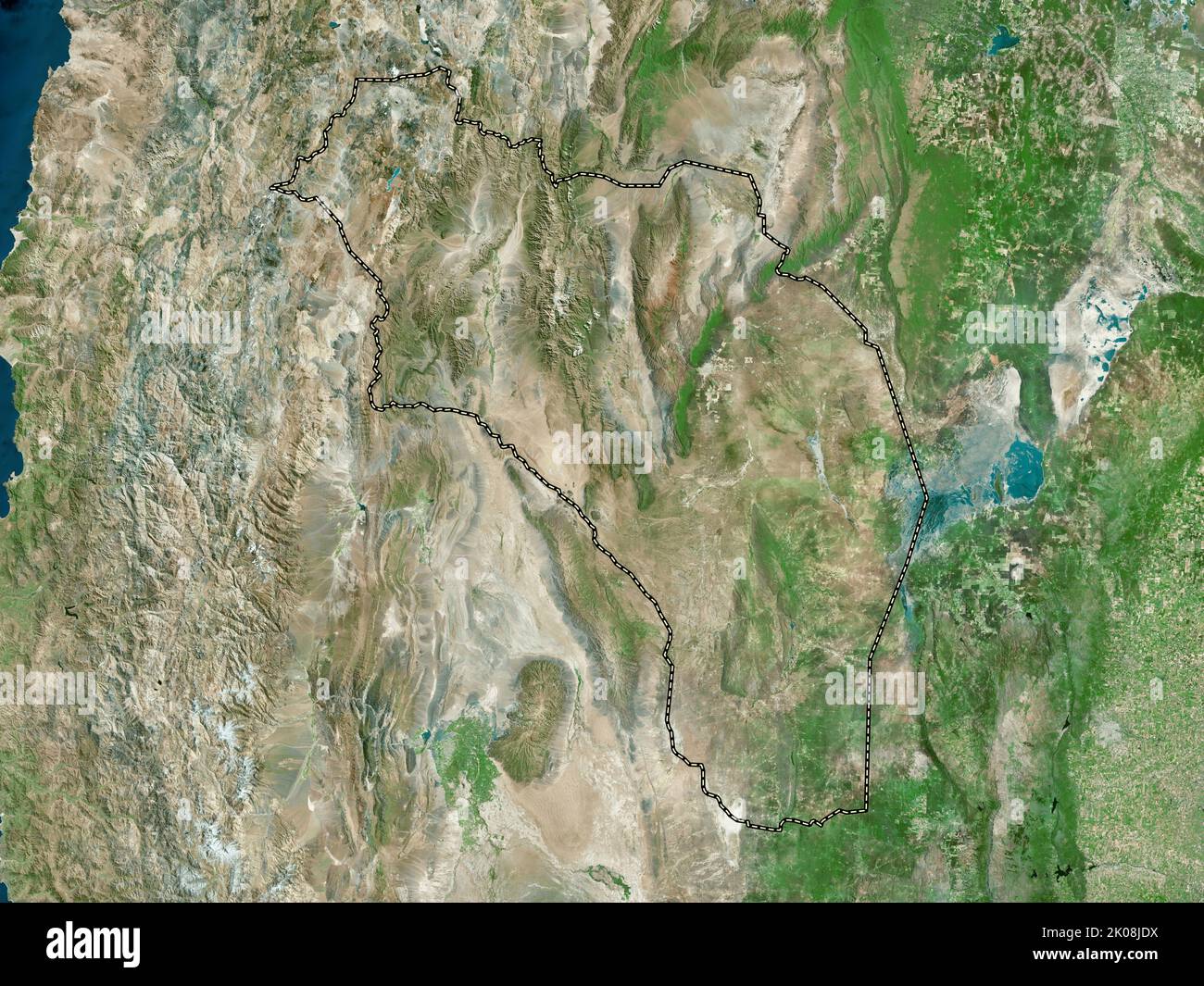 La Rioja, province of Argentina. High resolution satellite map Stock ...