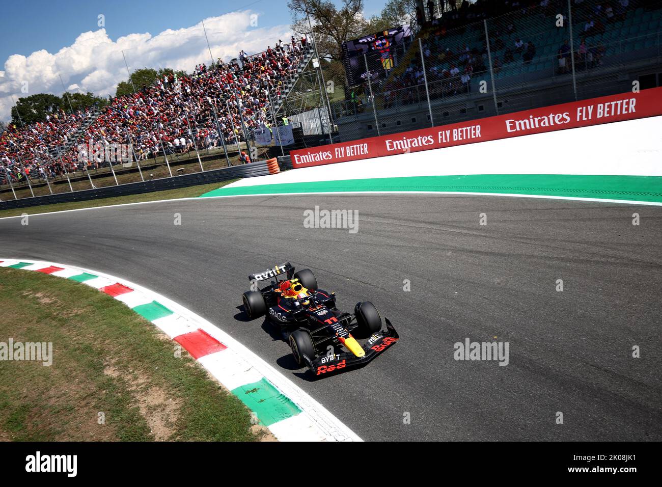 Sergio Perez of Red Bull Racing on track during final practice for the ...