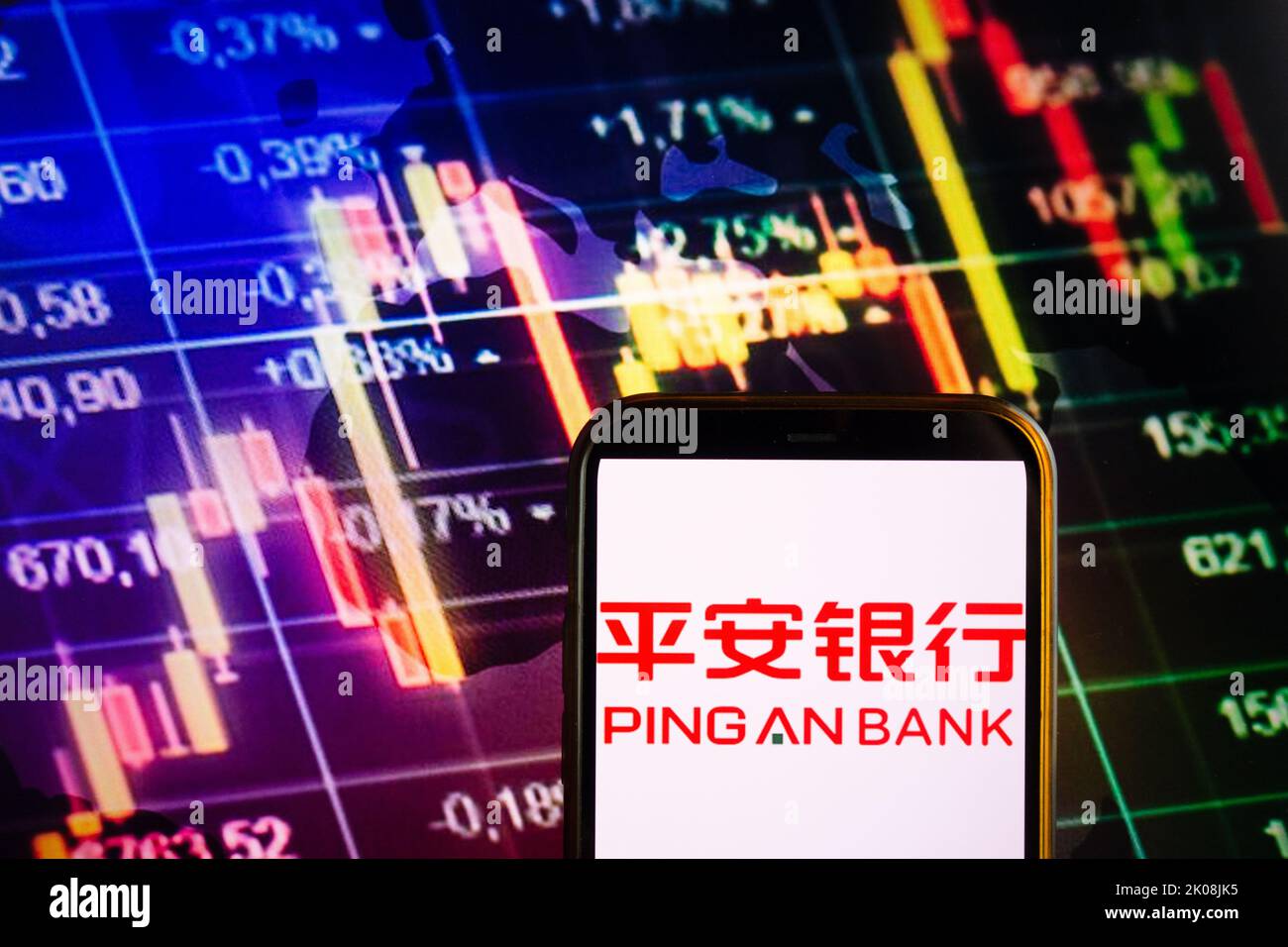 KONSKIE, POLAND - September 10, 2022: Smartphone displaying logo of ...