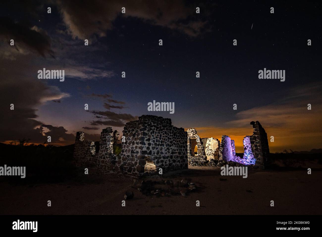 The Hotel Rockland at Night - Sasco Ruins Stock Photo - Alamy